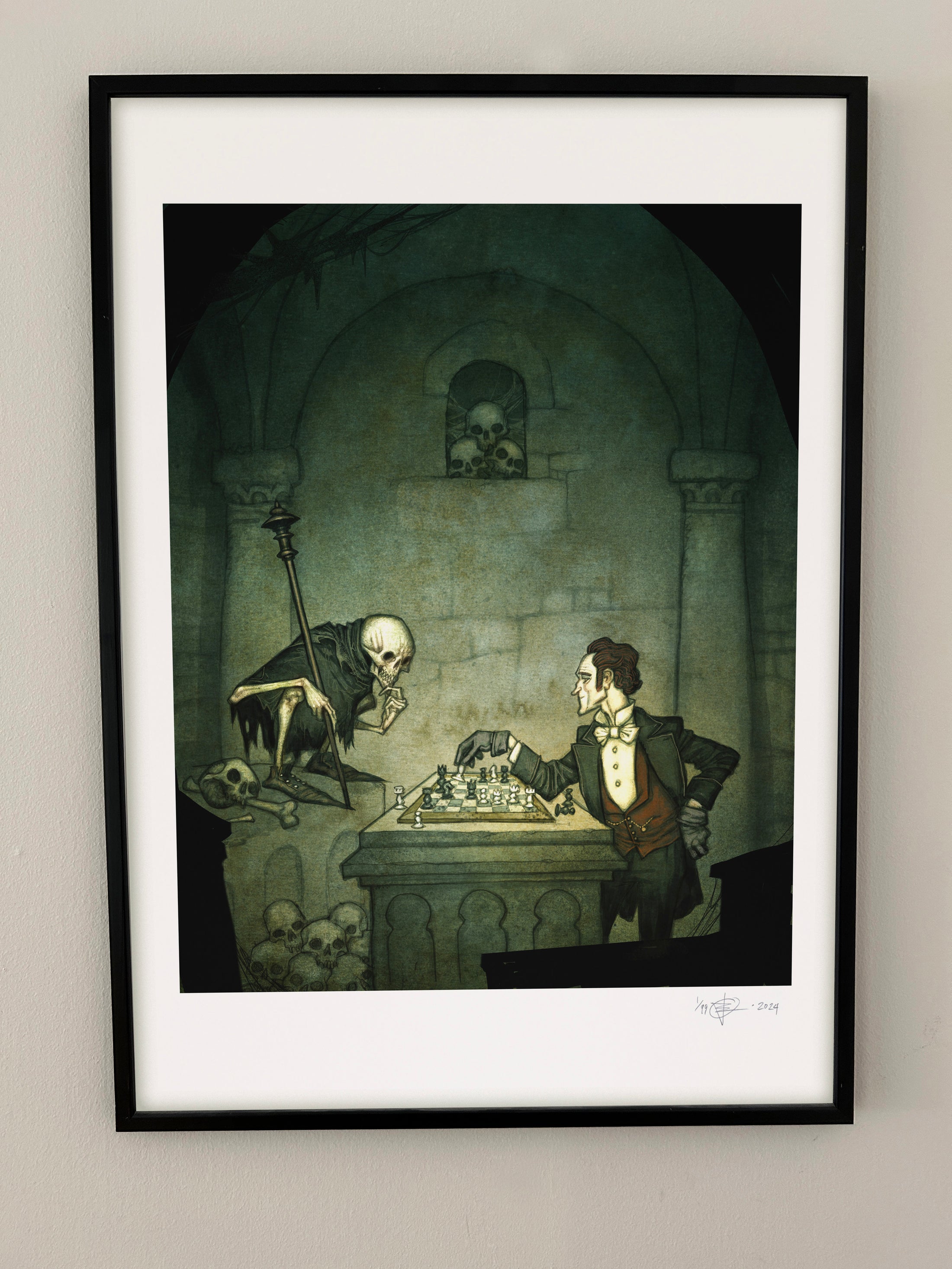 JOHAN EGERKRANS - CHESS WITH DEATH LIMITED EDITION FINE ART PRINT ...